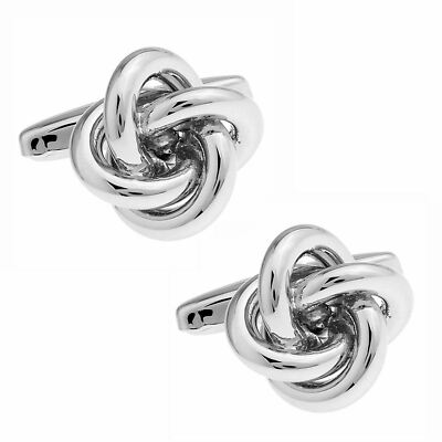 String Knot Cufflinks in Silver Colour from Charles William | eBay