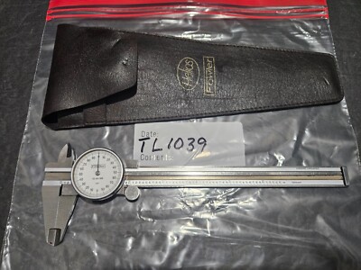 FOWLER #52-010-006 UNIVERSAL DIAL CALIPER 0-6" .001" W/ORIGINAL LEATHER ...
