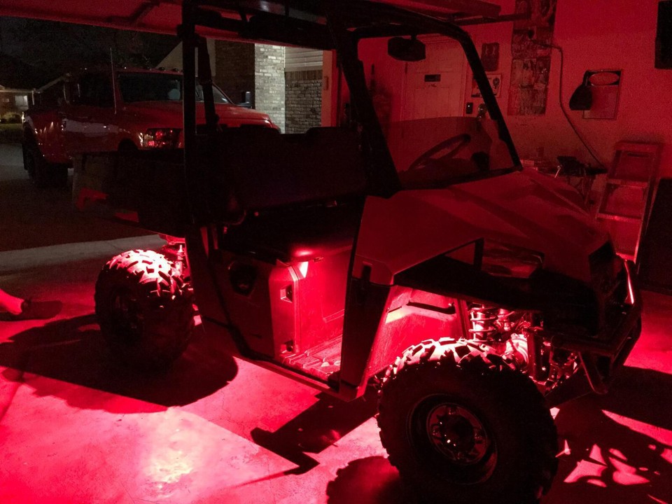 Red 20 Pods Super Bright LED Rock Light Underglow For Truck SUV Offroad ...