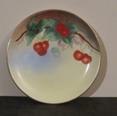 HC Royal Bavaria hand painted plate cherries 7" | eBay