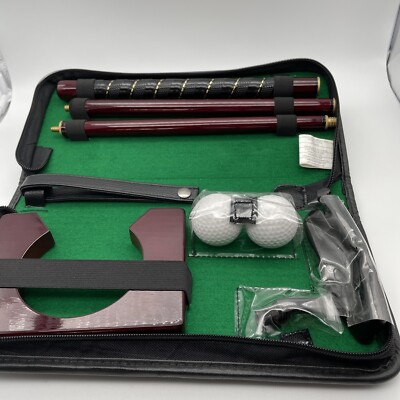 Executive Golf Putting Set , Travel Set, Case, Club, Balls, Cup | eBay