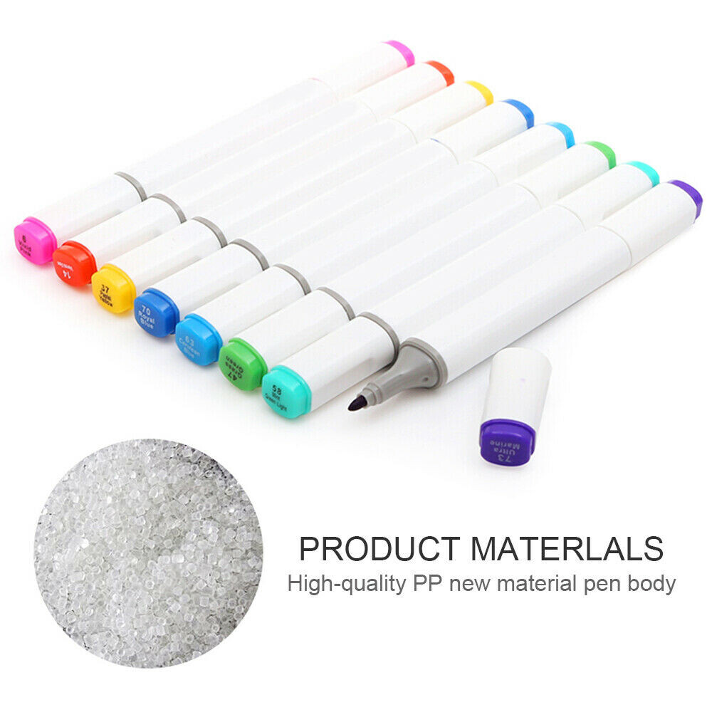 80PCS Marker Pen Set Dual Heads Graphic Artist Craft Sketch TOUCH ...