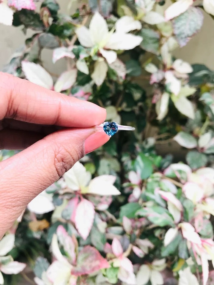 3.00 Ct London Blue Topaz Prong Ring 925 Solid Sterling Silver | eBay