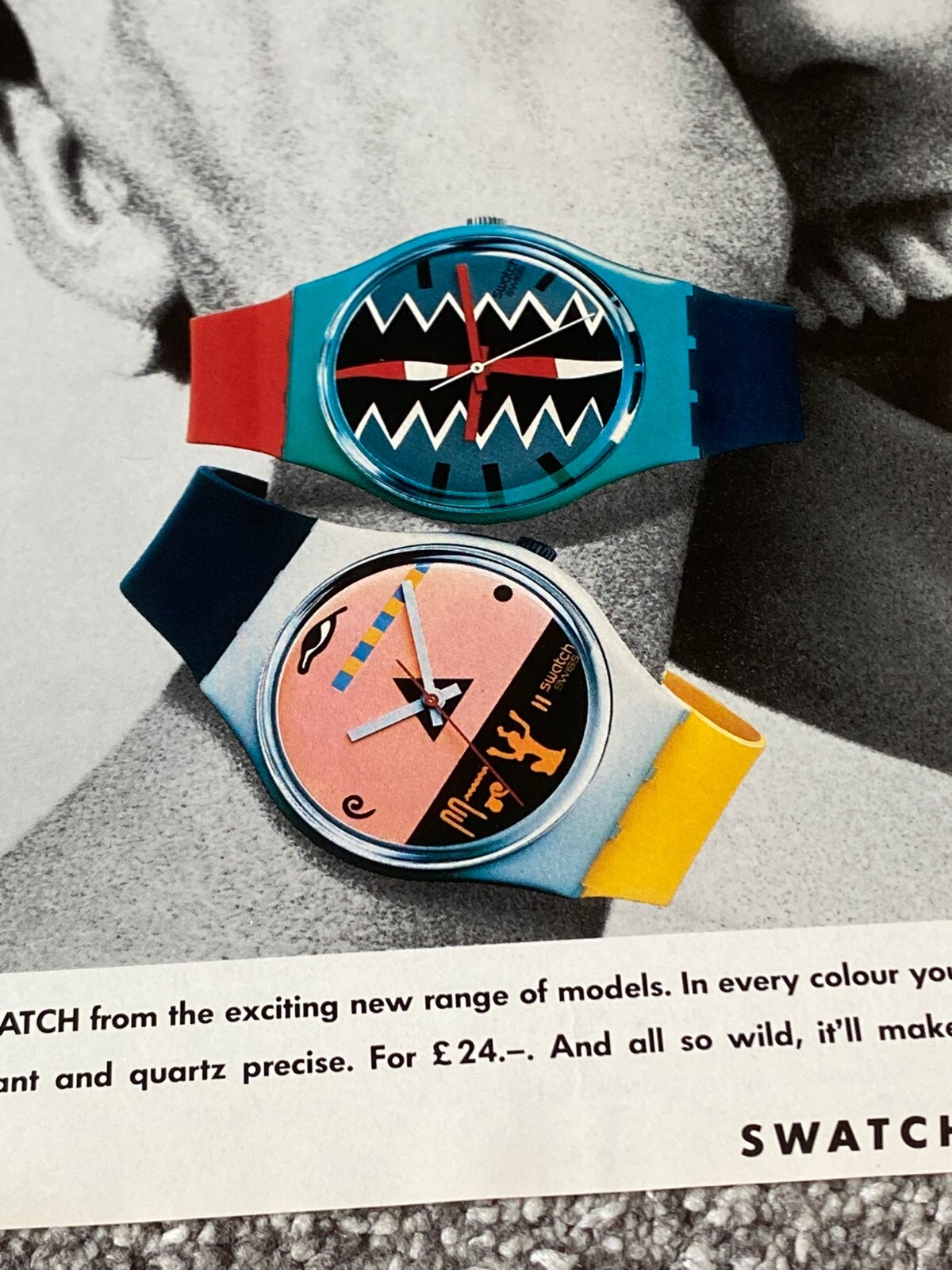 Vintage Collectable Original 1986 Magazine Advert SWATCH Watch Tonga 80 ...
