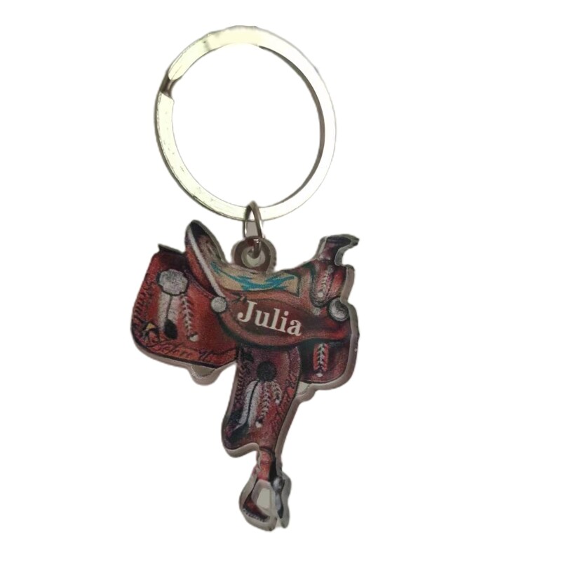 Saddle Acrylic Keychain Blanks Western Horse Saddle Shape Keychain | eBay