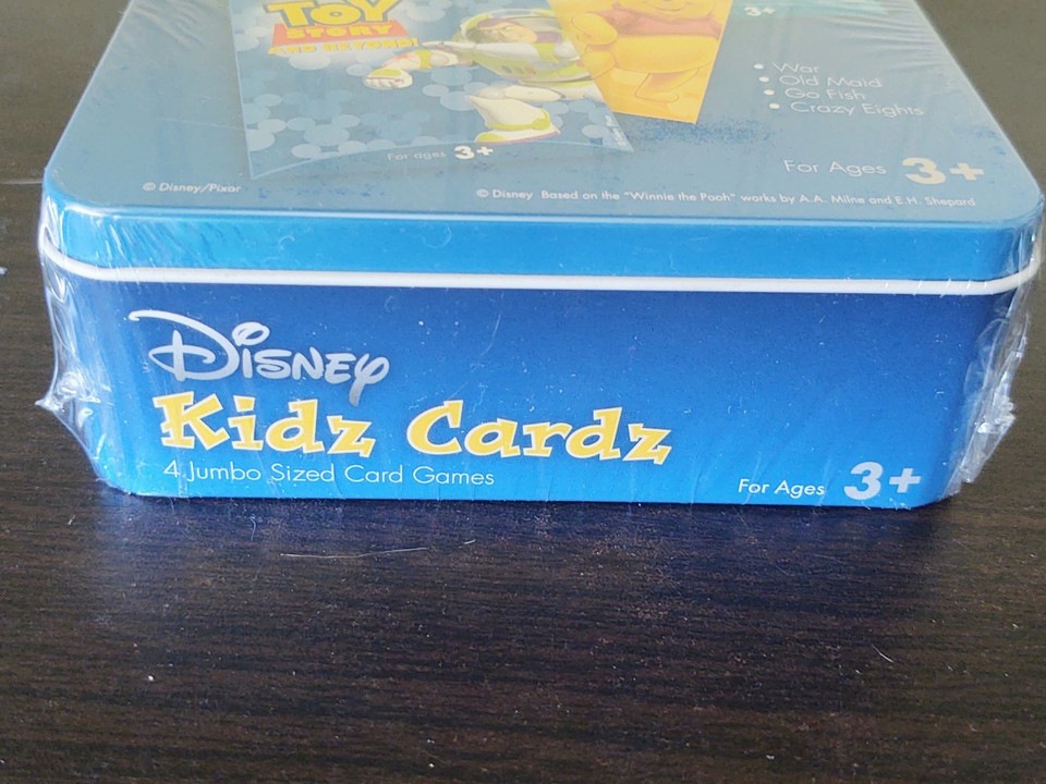 New Disney Kidz Cardz Jumbo Cards Tin Go Fish Nemo Crazy 8s Pooh War ...