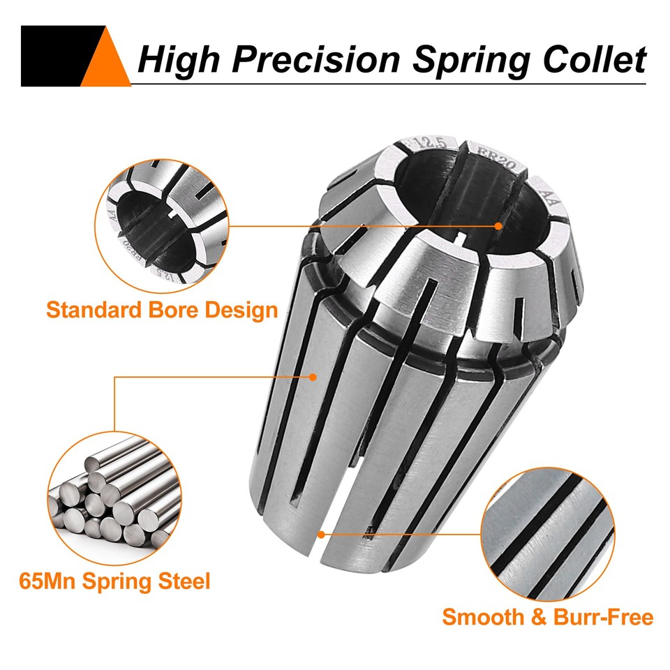 ER20 12.5mm Spring Collet 65Mn Spring Steel for CNC Engraving Milling ...