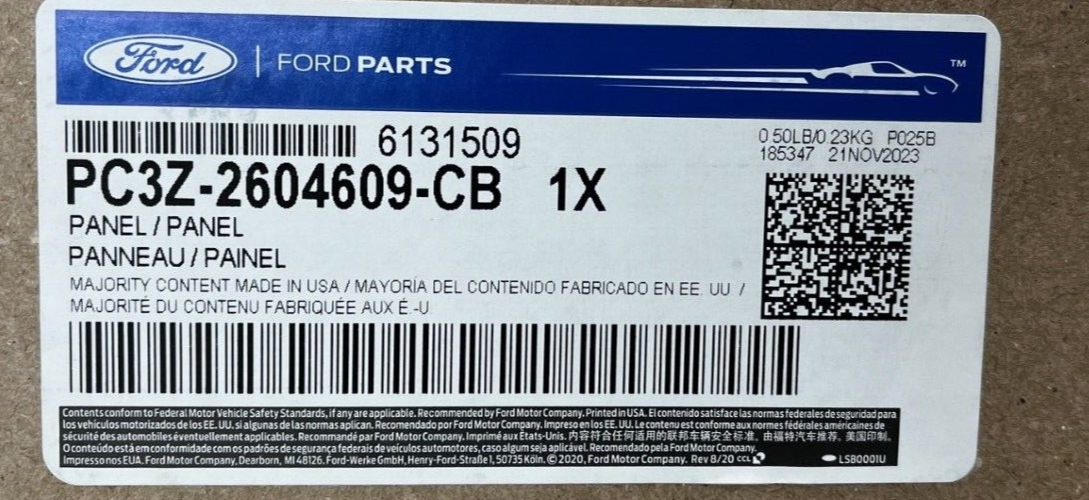 OEM NEW 23+ Ford Super Duty Limited Center Console Padded Black Leather ...