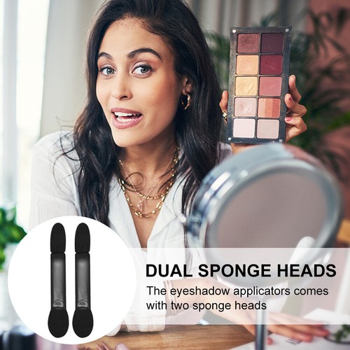 100pcs Women Disposable Dual Sponge Heads Eyeshadow Applicator Mini ...