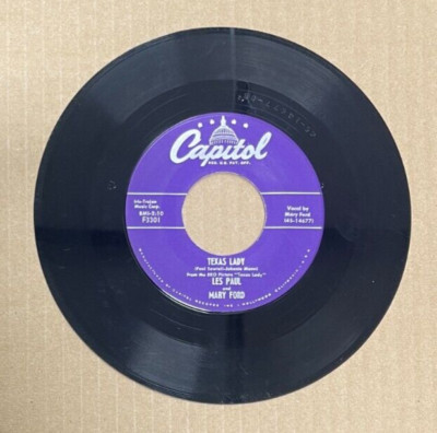 LES PAUL CAPITOL RECORDS 45 TEXAS LADY/ALABAMY BOUND 3301 | eBay