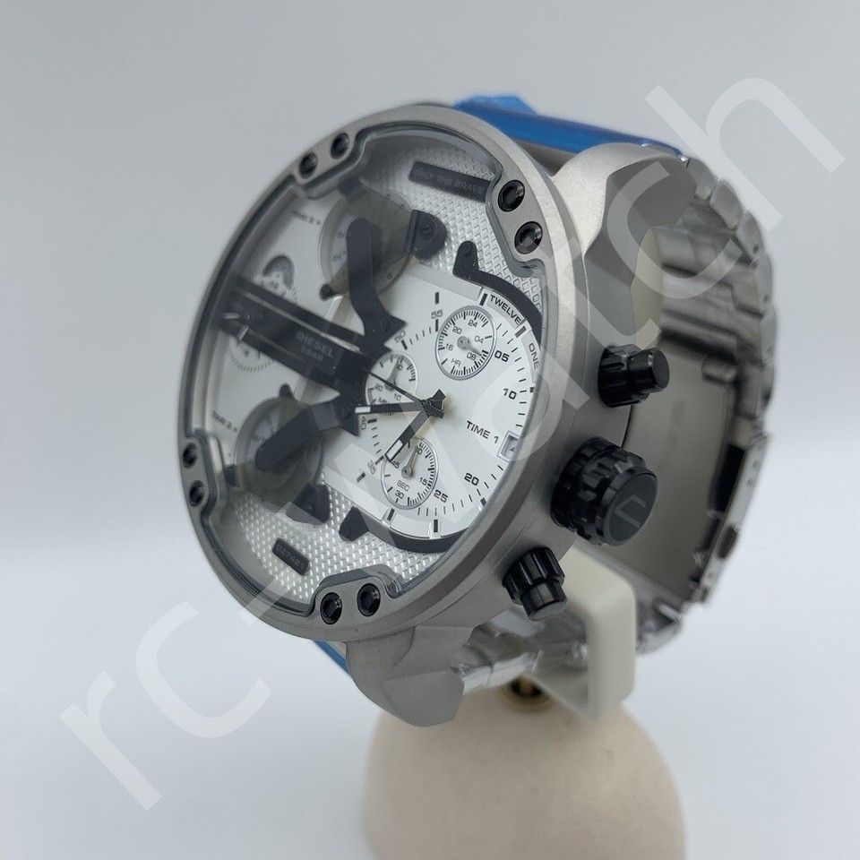 Diesel DZ7421 Mr.Daddy 2.0 Silver-Tone Stainless Steel Chronograph Men ...