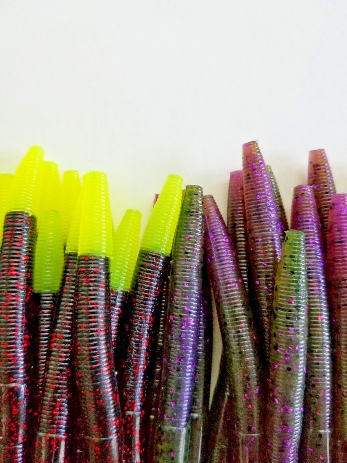 100 pk 4" Senko Style - 5 COLORS/20 EACH - Soft Plastic Worms Lures "2. ...