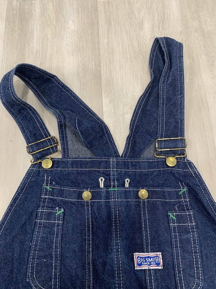 Big Smith Overalls Mens Approx 40x29 Carpenter Straight Leg Blue Denim ...