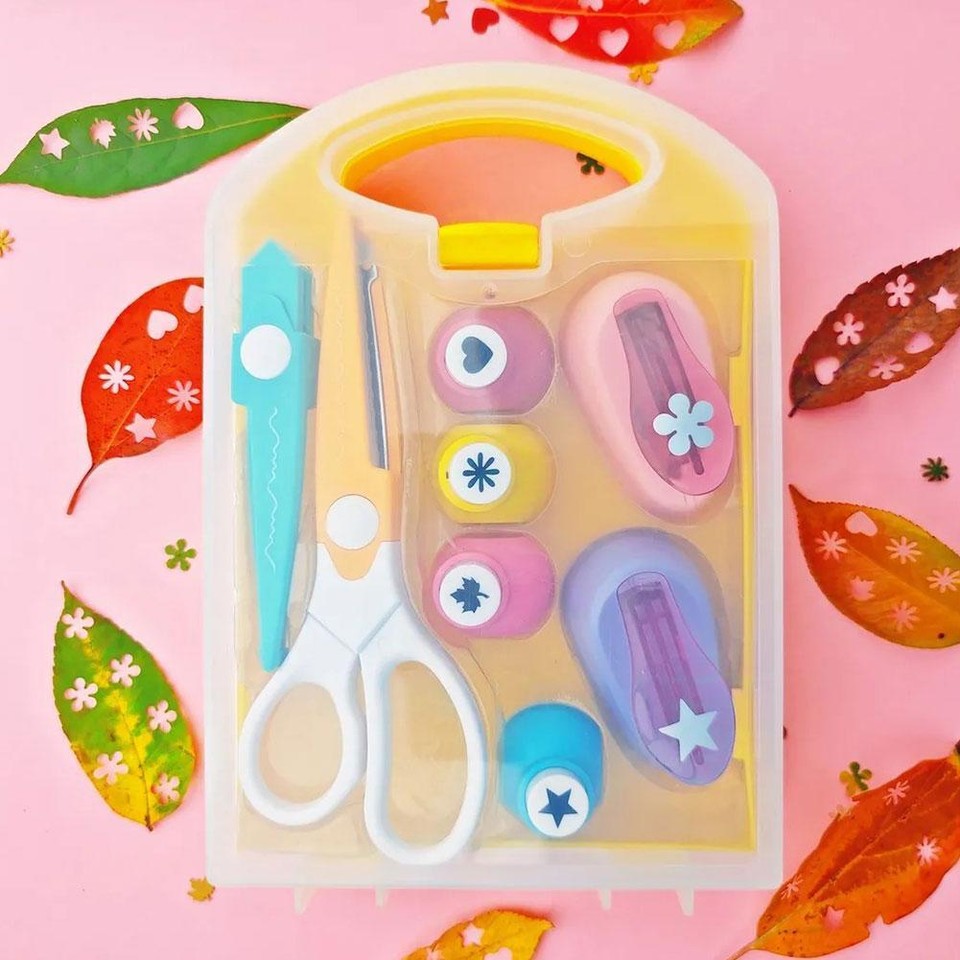 Creative Kids DIY Puncher Craft Set, Craft Hole Punch Shapes Set, Hole ...