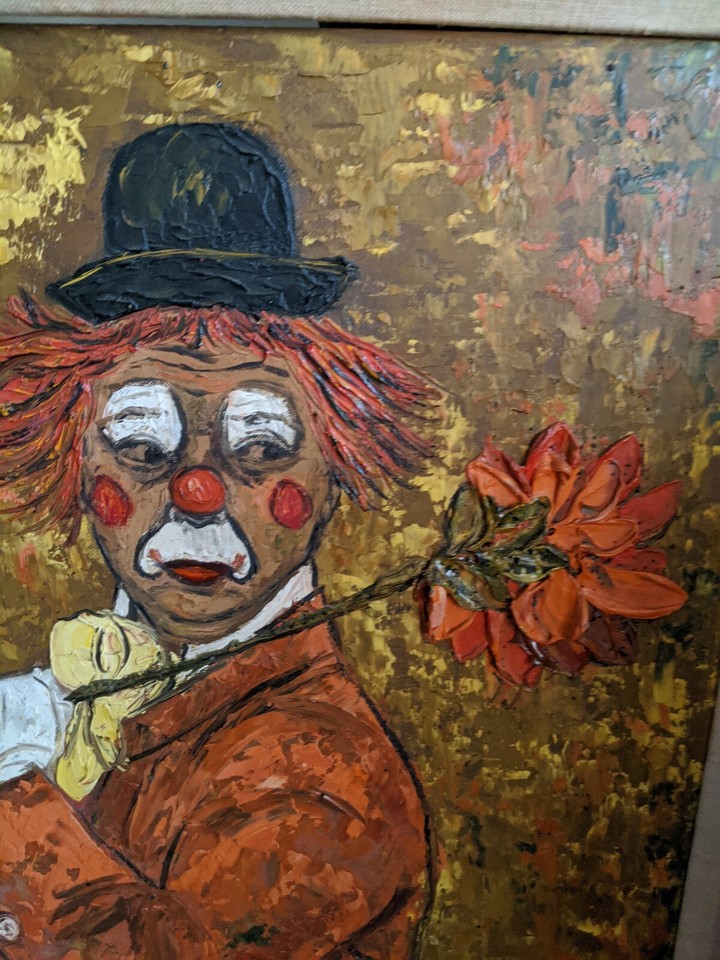 Clown Painting By Doris Adams, Tim Burton's High School Art Teacher | eBay