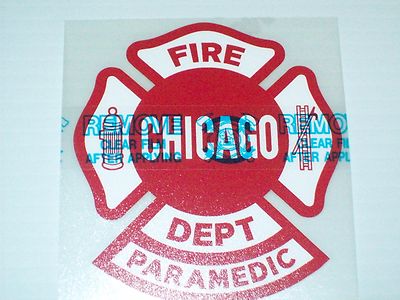 Chicago Fire Department Decal Maltese Paramedic 4" | eBay