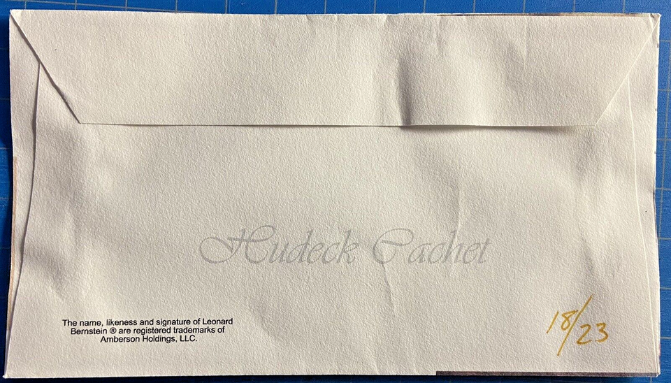 U.S. #3521 34¢ Leonard Bernstein FDC / First Day Cover (Gary) Hudeck ...