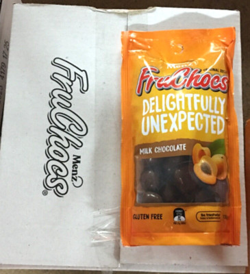 BULK MENZ FRUCHOCS BOX 16x 150g PACKS HANGING BAGS MILK CHOCOLATE FRUIT ...