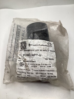 Franklin Fueling Systems 91-063 NPT-U Termination UPP 63 MM/2.0" Male ...