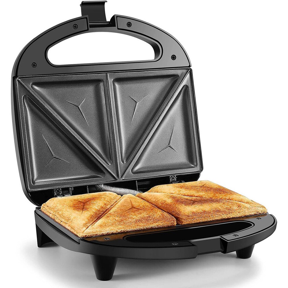 Toastie Maker 2 Slice Sandwich Toaster Non-Stick Machine Easy Clean ...