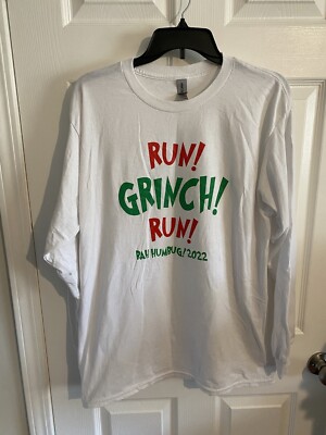Run! Grinch! Run! Bah Humbug! 5K Race T-Shirt 2022 Long Sleeve Tee ...