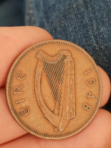 1948 – Ireland Eire – 1 Pingin (Penny) – Very Nice Collectable Coin KM ...