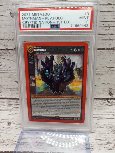 MetaZoo MOTHMAN 3/159 Reverse Holo (2021 Cryptid Nation 1st Edition ...