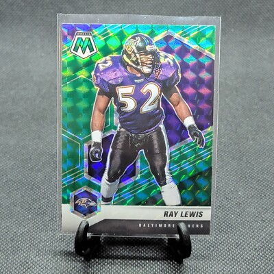 2021 Panini Mosaic RAY LEWIS #21 Base GREEN MOSAIC PRIZM SP Baltimore ...