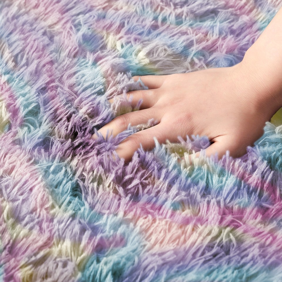 Non Slip Shaggy Indoor Door Mat Dirt Trapper Entrance Rug Washable ...