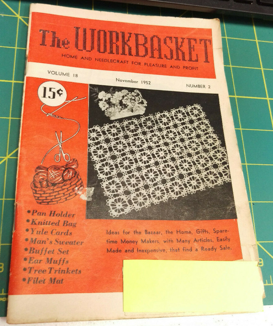 Workbasket Magazine 1952 You Pick Month Vintage Magazine Recipes Crafts ...