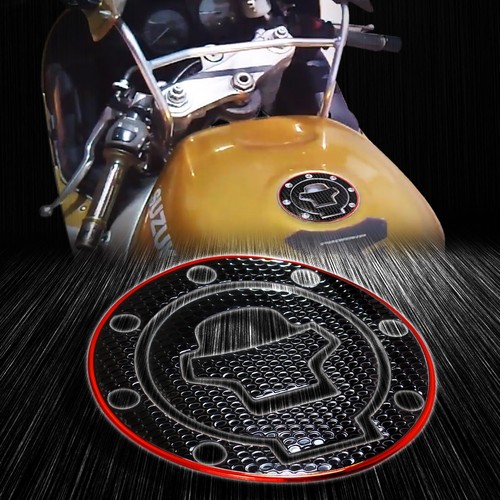 16PC Perforated Gas Tank Pad+Fuel Cap Cover 97-03 GSXR-600/750/1000 ...