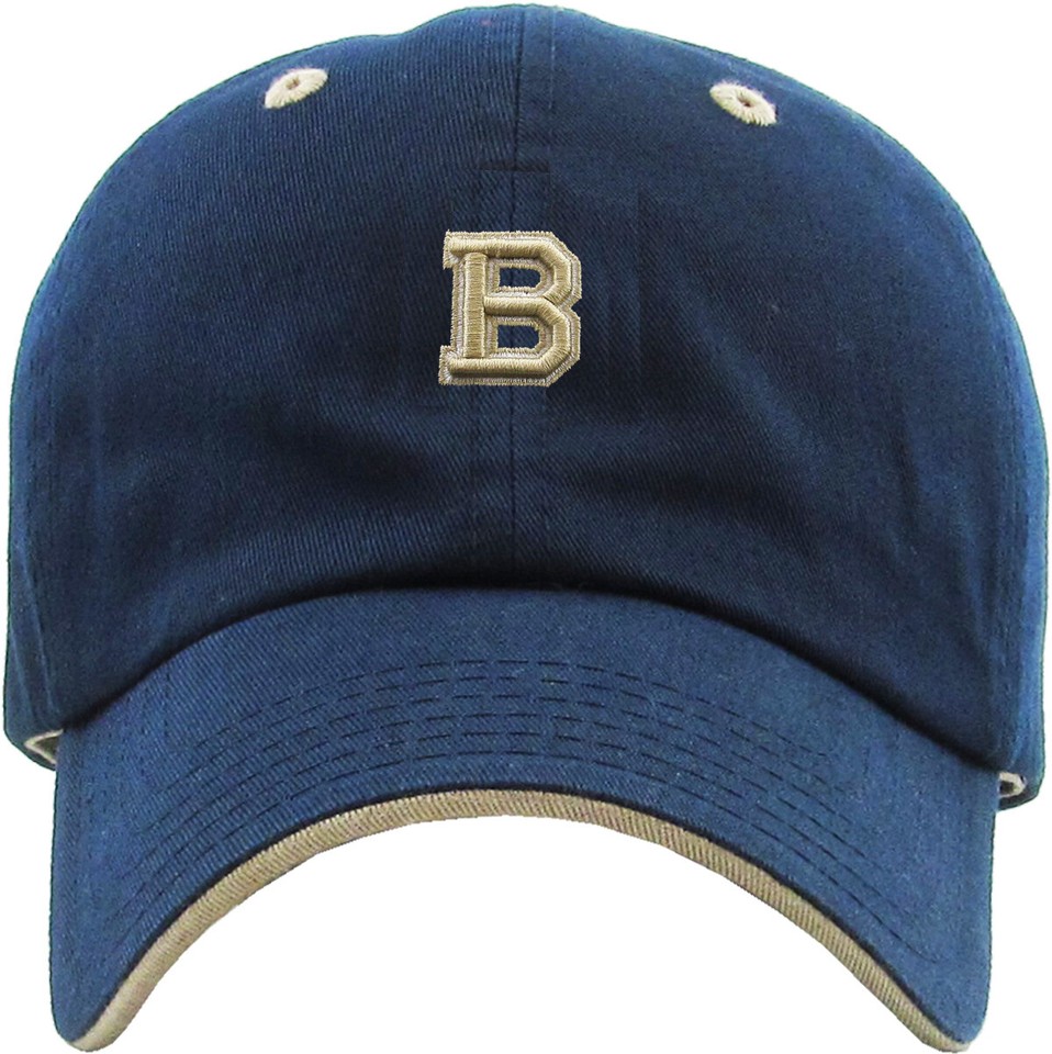 ABC Letter Embroidery INITIAL Navy Dad Hat Baseball Cap Adjustable | eBay
