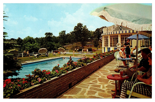 Postcard Pennsylvania Cresco Pocono Mountain Inn PMI in the Sky Terrace ...