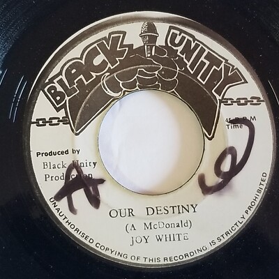 Reggae 45" JOY WHITE - OUR DESTINY on BLACK UNITY Label | eBay