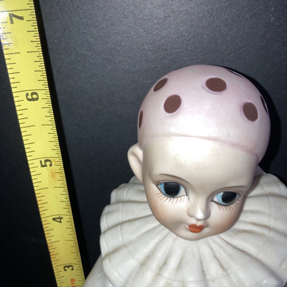 VINTAGE SEYMOUR MANN MUSIC BOX - HARLEQUIN PIERROT CLOWN ROTATING ...