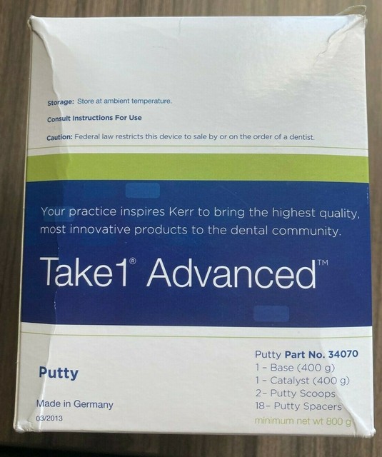 Kerr Take1 Advanced Putty Impression Material # 34070 for sale online ...