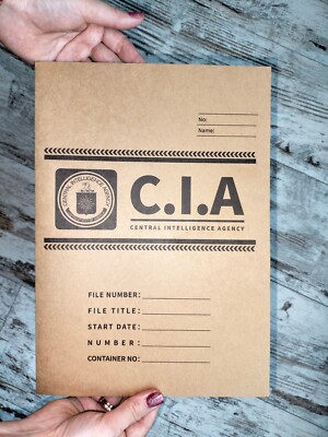 CIA paper folder prop. C.I.A. document. CIA prop. CIA cosplay. CIA ...