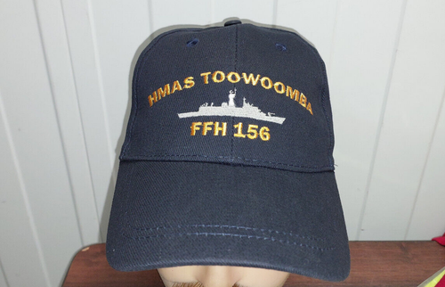 HMAS TOOWOOMBA RAN BALL CAP BLUE - ROYAL AUSTRALIAN NAVY NEW BADGE ON ...