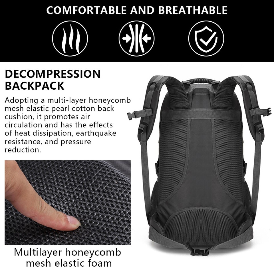 40L/60L/85L Waterproof Outdoor Hiking Rucksack Camping Bag Travel ...