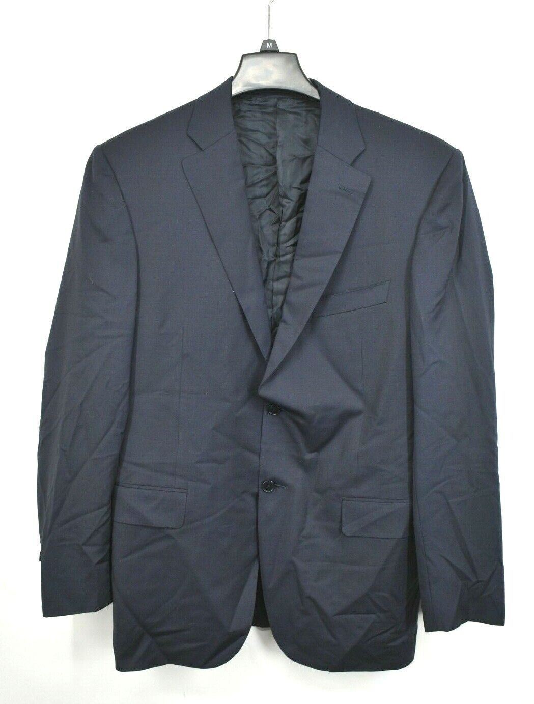 Canali Mens Dark Navy Suit Jacket Wool 2 Button Closure Pockets Lined ...