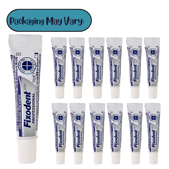 Fixodent Denture Adhesive Travel Size 0.35 oz - Adhesive Cream Tubes 50 ...