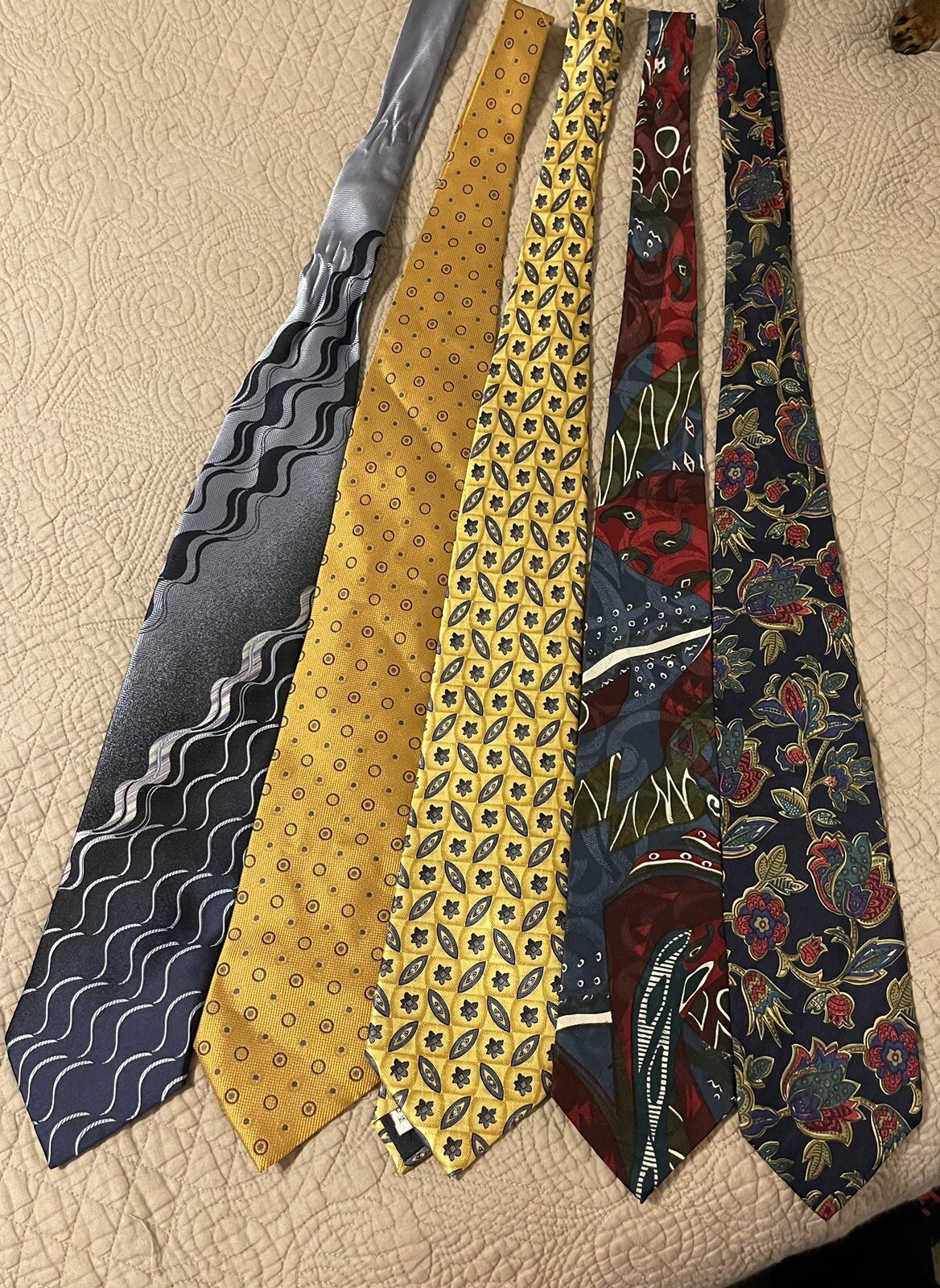 Set Of 5 Vintage Ties Dan DeFasson Steven Land Church… - Gem