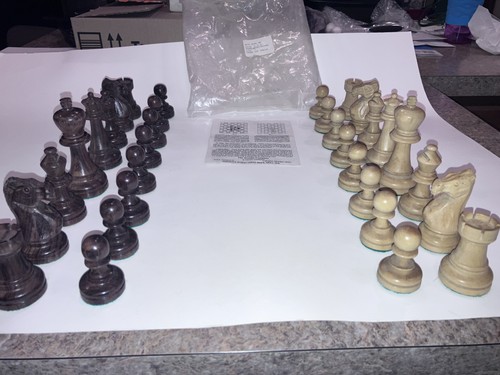Vtg Drueke Model #04.825.28 Wooden Rosewood & Boxwood Chess Set Pieces ...
