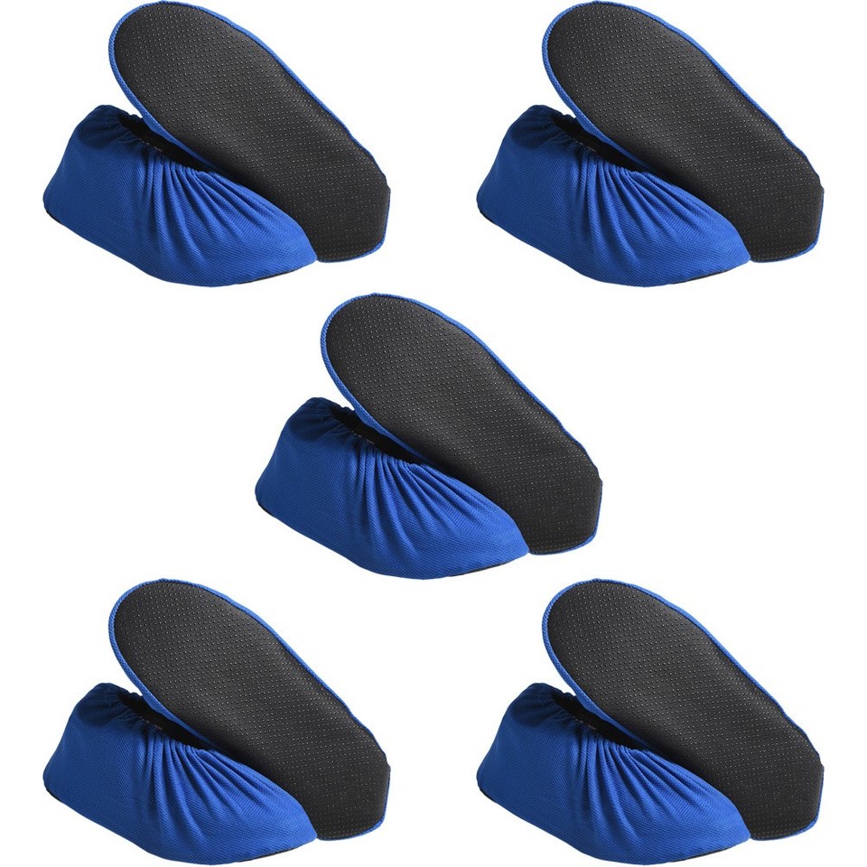 5 Pairs Elastic Mesh Cloth Shoe Covers Booties Reusable for Indoor ...