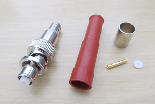 RP-BNC Male High Voltage Power Audio Speaker Crimp For RG6 Connector ...