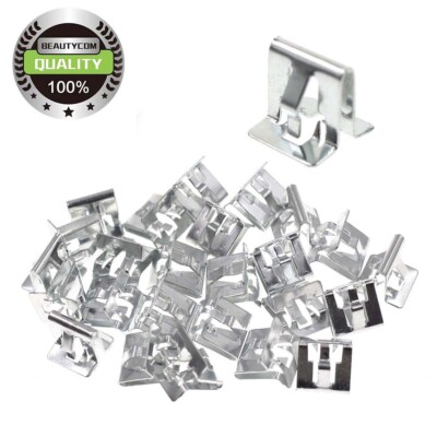 25pcs 1/2" x 5/8" Metal Fastener Clips For GM Interior Trim Mouldling ...
