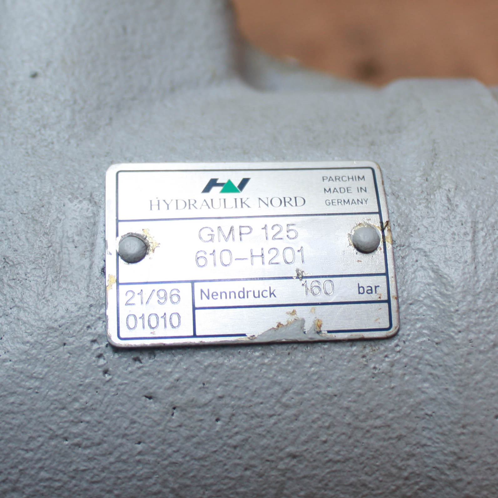 Rexroth Hydraulik Nord GMP 125 610-H201 160 bar RN001 Hydraulic Motor ...