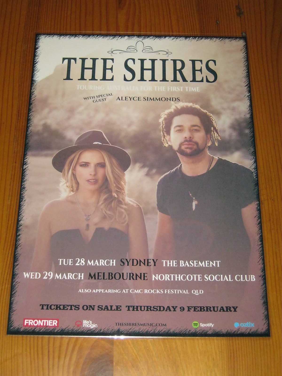 THE SHIRES - 2017 Australian Tour - Laminated Promo Poster | eBay Australia