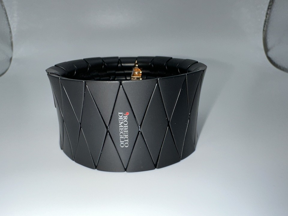 Roberto DeMeglio High Tech Ceramic Black with 18k link and Diamonds ...