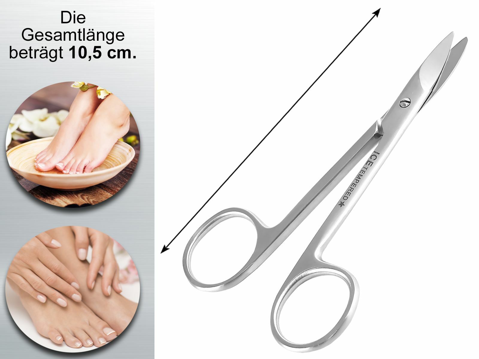 Nagelschere mit langen Schenkeln für starke Finger- und Fußnägel ...